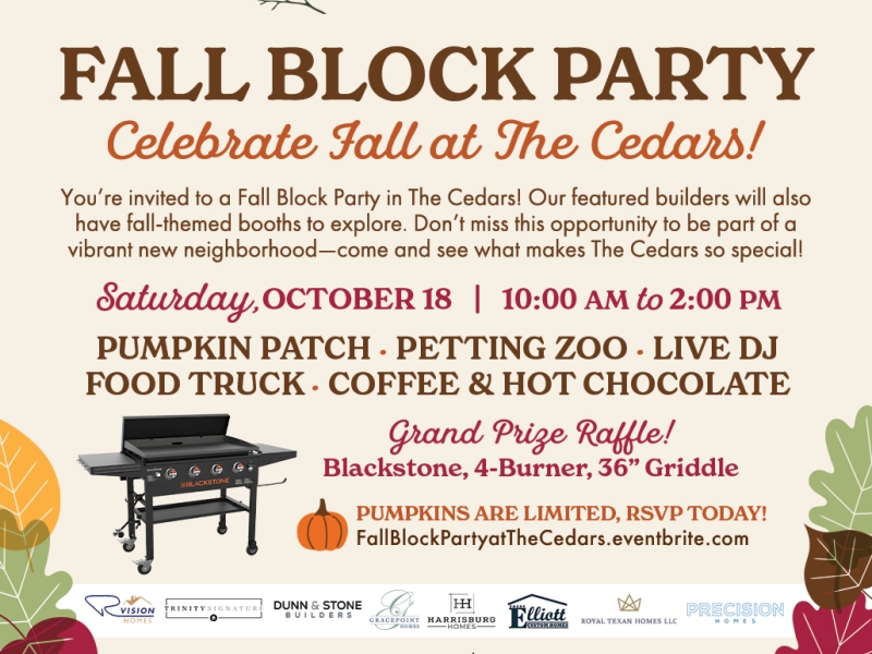 The Cedars Fall Block Party
